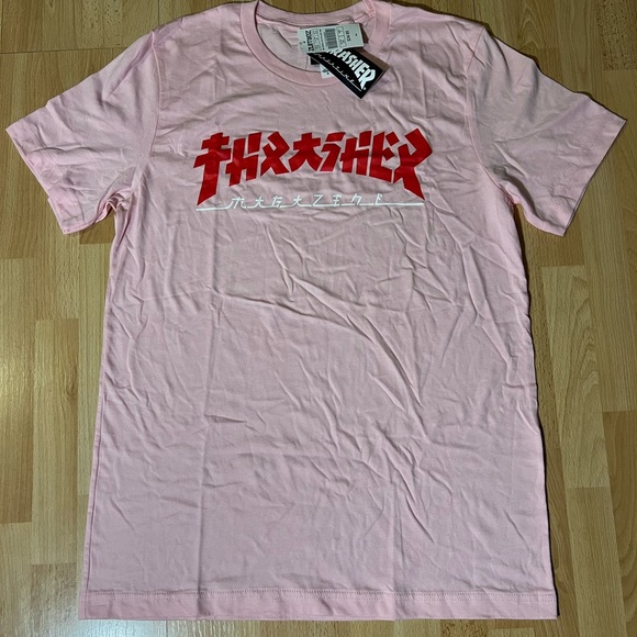 Thrasher | Tops | Pink Thrasher Magazine Godzilla Collaboration Shirt ...